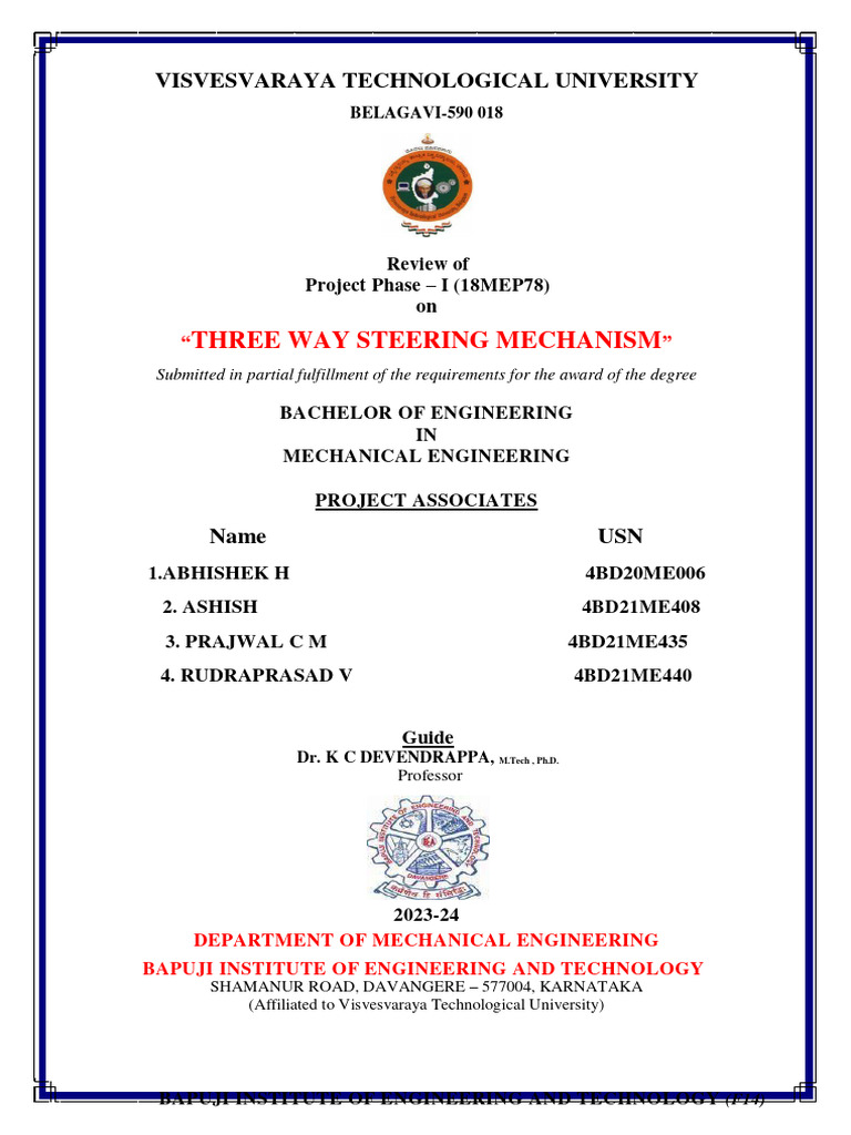 REPORT M24 PHASE - 1 Front Pages | PDF | Engineering | Leadership