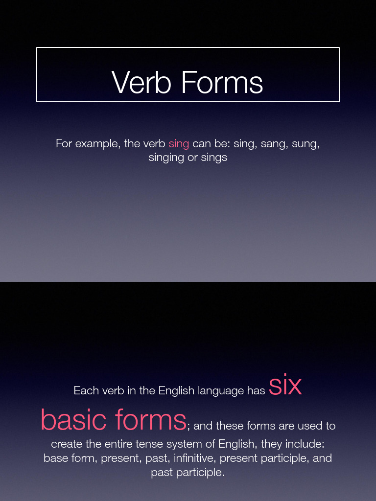Verb Forms | PDF | Verb | Grammatical Tense