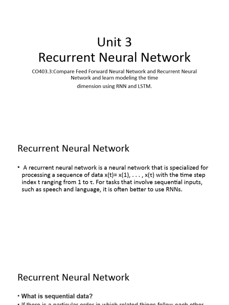 RNNs: Understanding and Applications | PDF | Artificial Neural Network | Cognitive Science