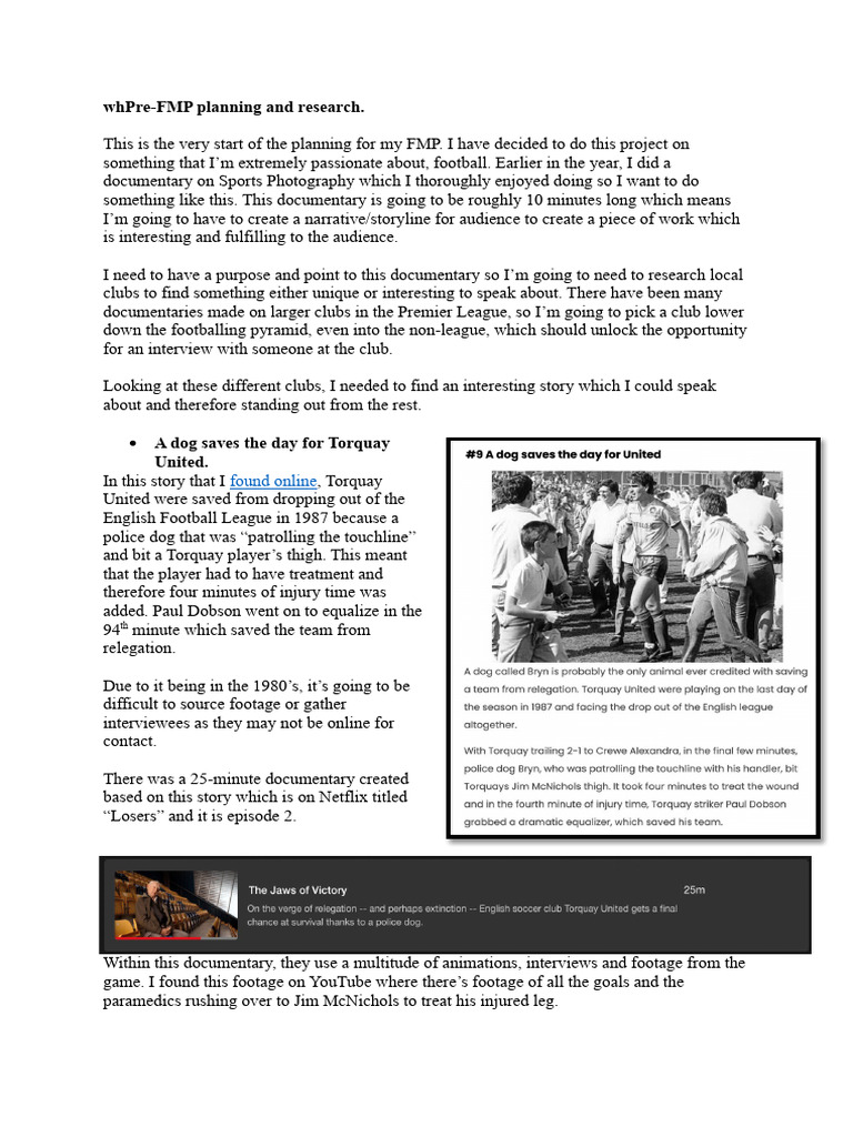 Pre Fmp Research 2 Pdf