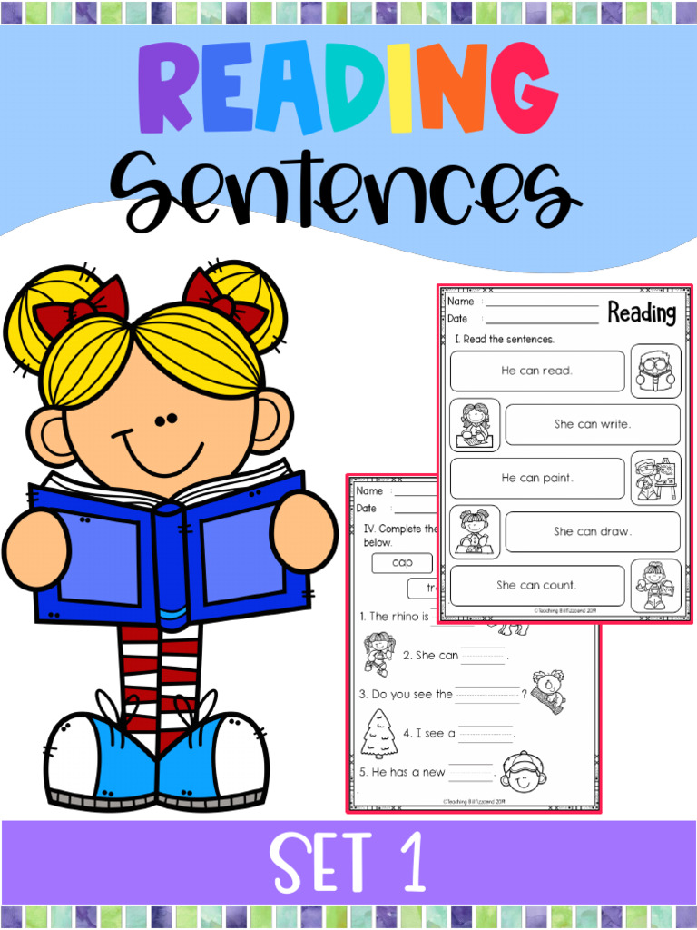 Reading Sentences Set 1 | PDF