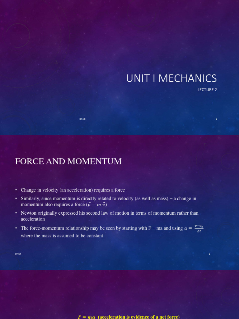 2 Unit I Mechanics Lecture 2 | PDF | Torque | Rotation Around A Fixed Axis