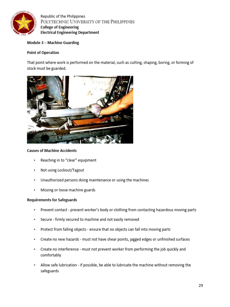 Module 3_Machine Guarding | PDF | Machines | Manufactured Goods