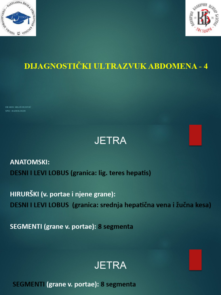 Dijagnostički Ultrazvuk Abdomena - 4 | PDF