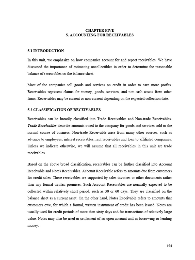 Final Chapter 5 | PDF | Bad Debt | Discounting