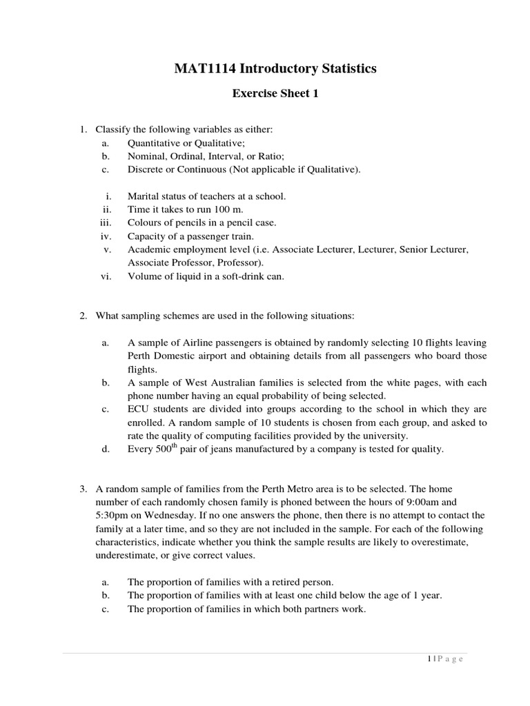 Exercise Sheet 1 | Download Free PDF | Body Mass Index | Histogram