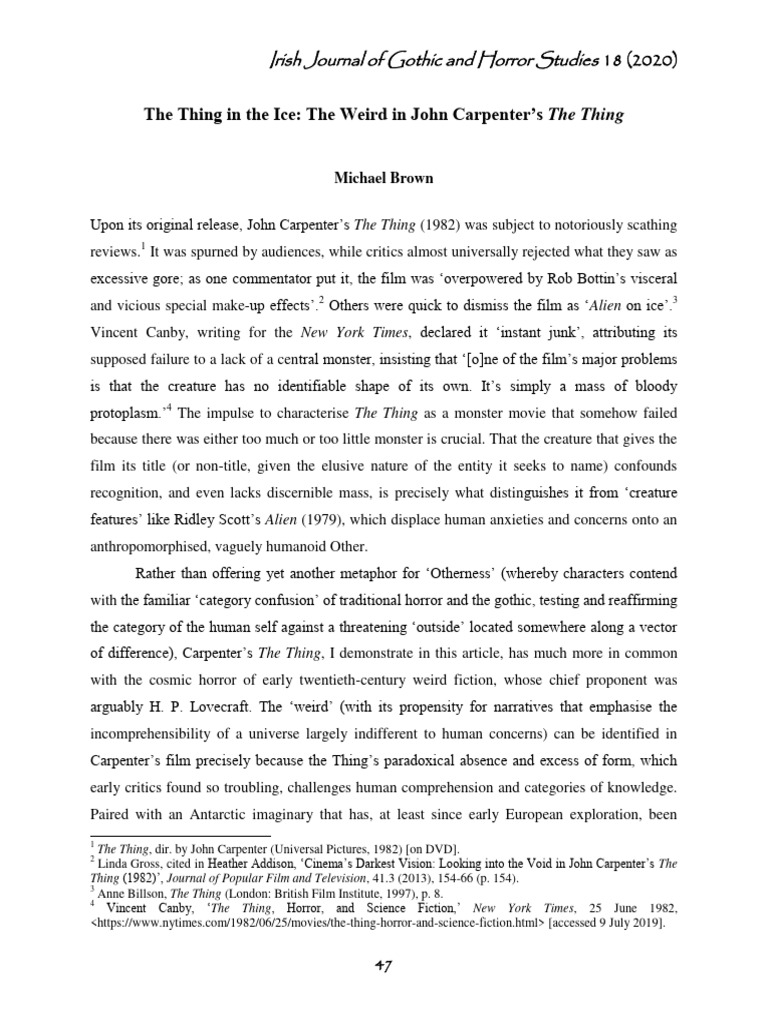 The Thing in The Ice The Weird in John C | PDF | H. P. Lovecraft