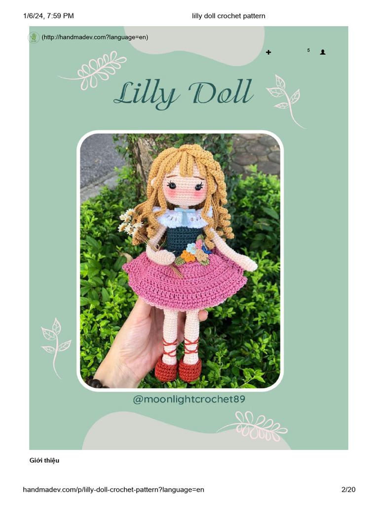 Lily Doll | PDF | Crochet | Figured Fabrics