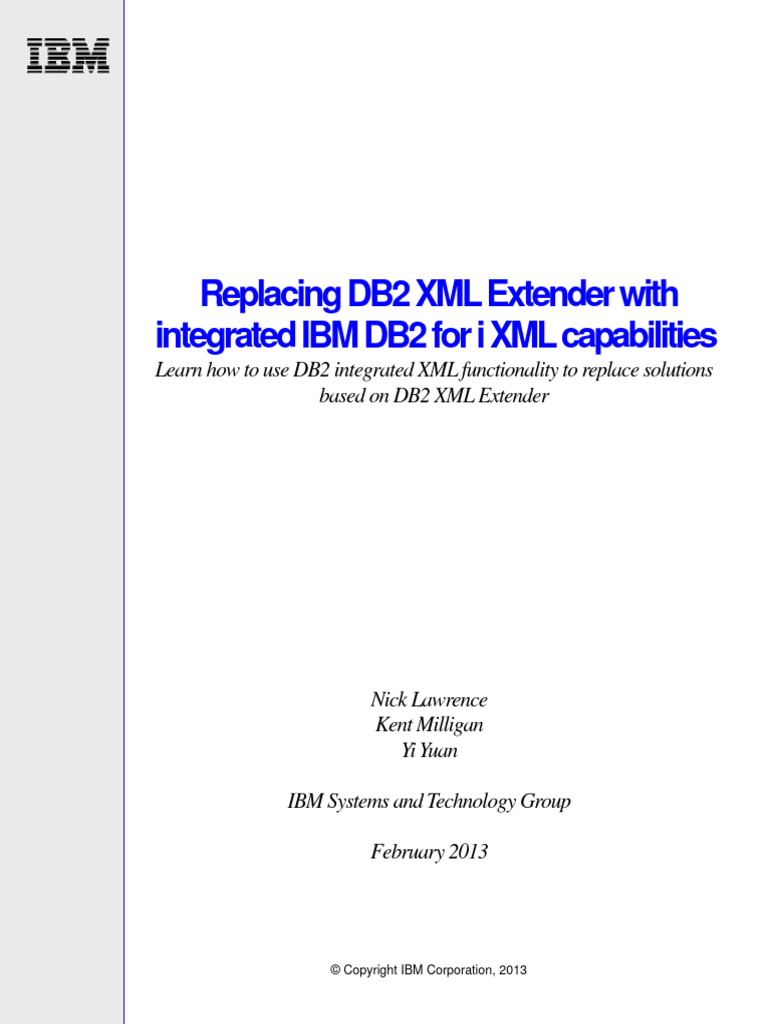 Replacing XML Extender | PDF | Ibm Db2 | Xml