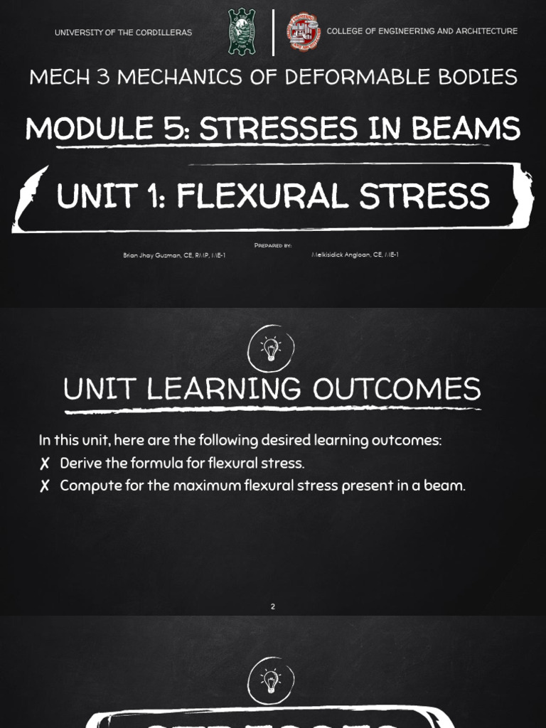 Mech 3-Module 5 | PDF | Bending | Beam (Structure)