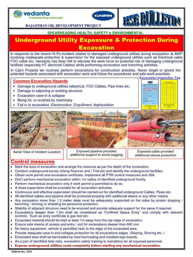 040 K - Underground Utility Protection During Excavation | PDF | Safety
