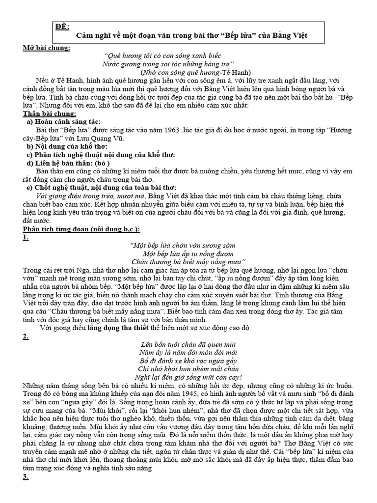 ÔN TẬP KTCK1 - ĐOẠN VĂN | PDF