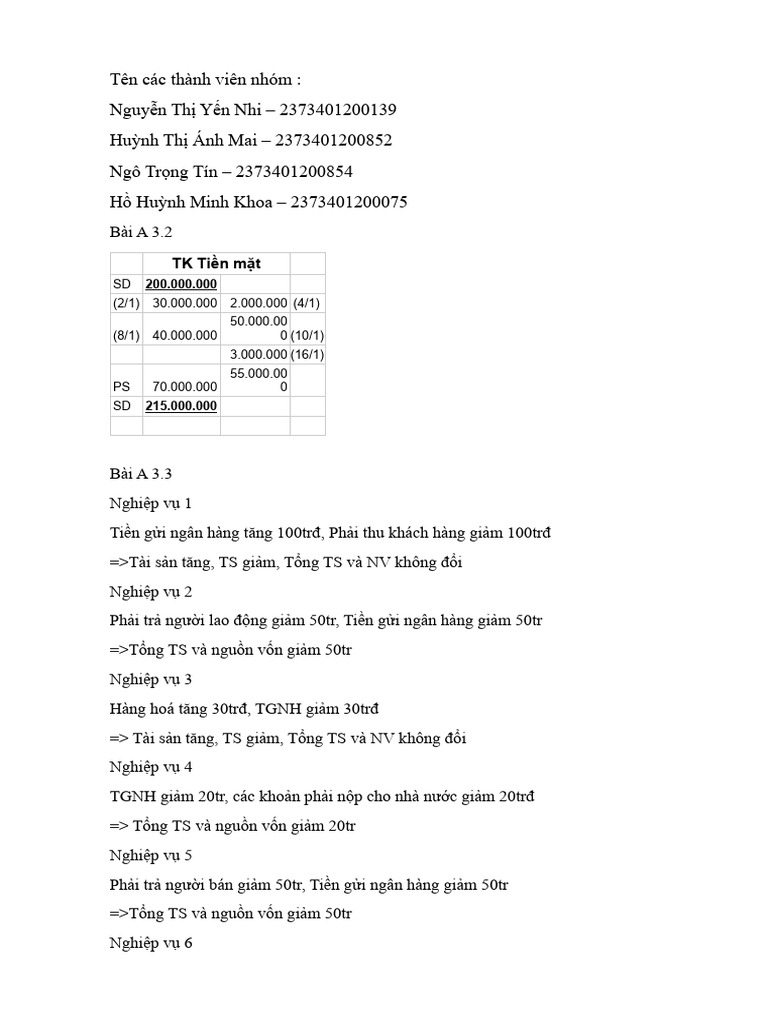 NLKT - 16 - Bài Tập Nhóm Chương 3 - Nhóm | PDF