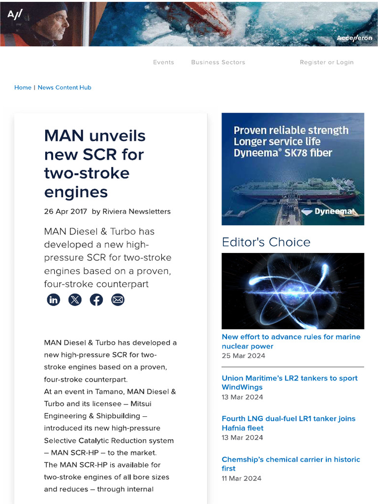 MAN Unveils New SCR For Two-Stroke Engines | PDF