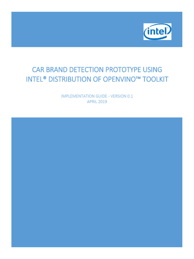 Car Brand Detection Prototype Using Intel® Distribution of Openvino ...