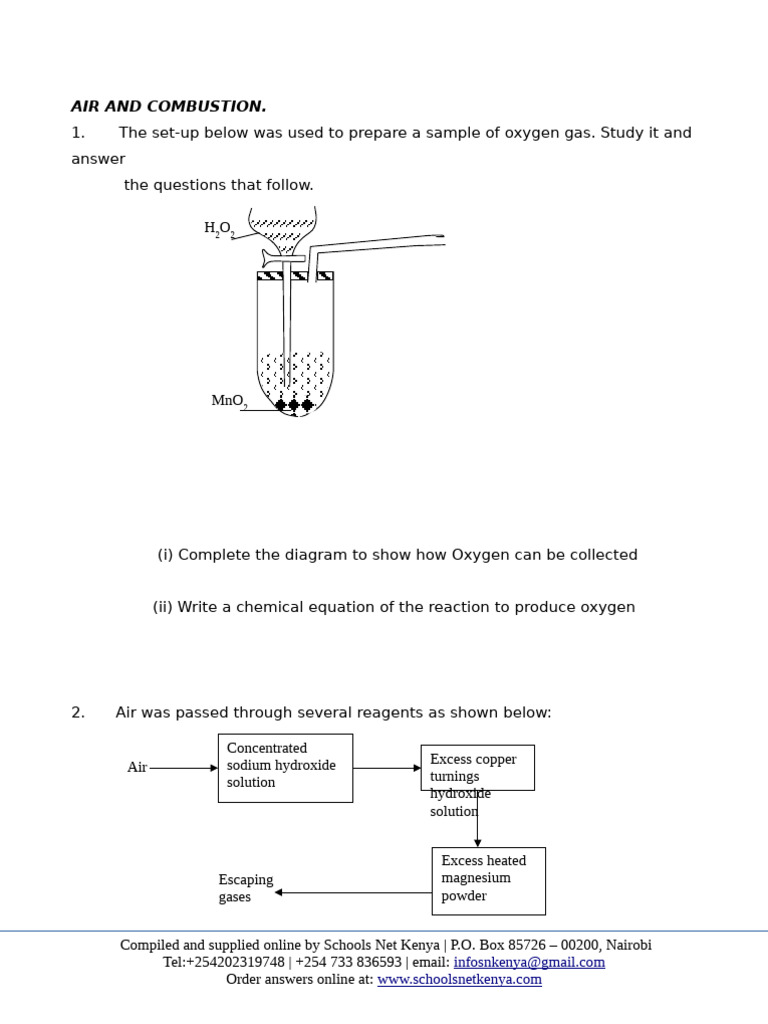 Air and Combustion Questions | PDF | Magnesium | Rust