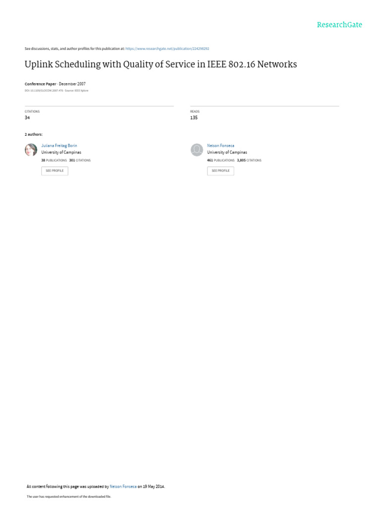 Uplink 20 Scheduling 20 With 20 Qo S | PDF | Quality Of Service ...