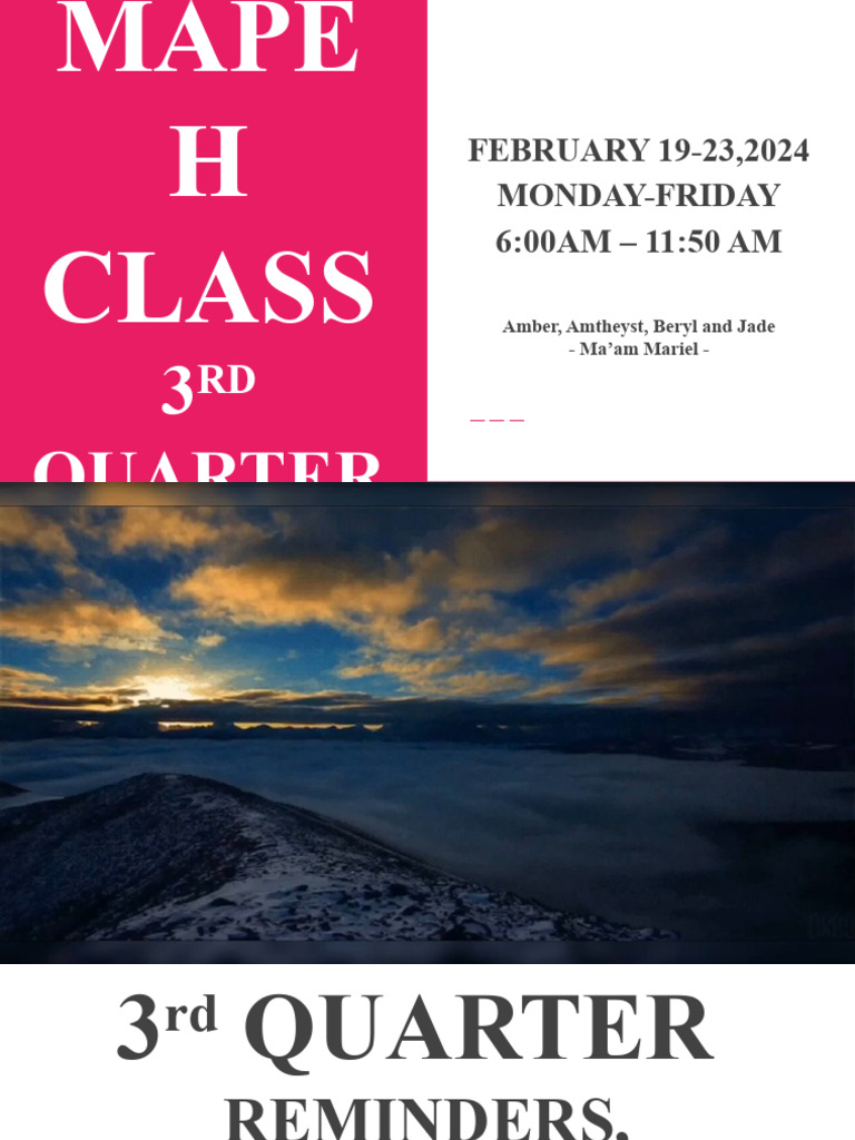 Mapeh Class (Quarter3 Week3) 1 Arts (Print Media, Advertising and ...