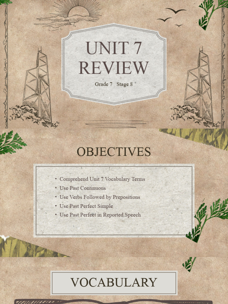 Unit 7 Review | PDF | Vocabulary | Sculpture