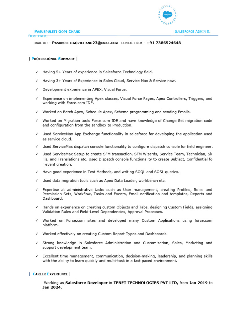 Pasupuleti Gopi SFMC | Download Free PDF | Marketing | Customer Relationship Management