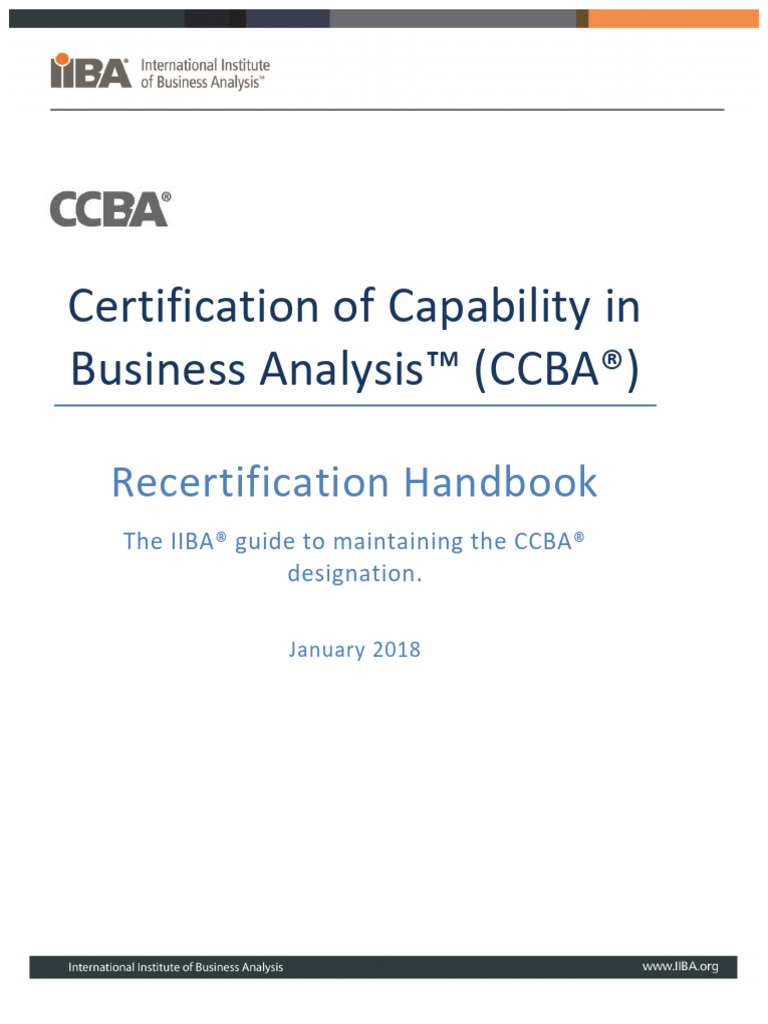 Ccba Recertification Handbook | PDF | Professional Certification ...