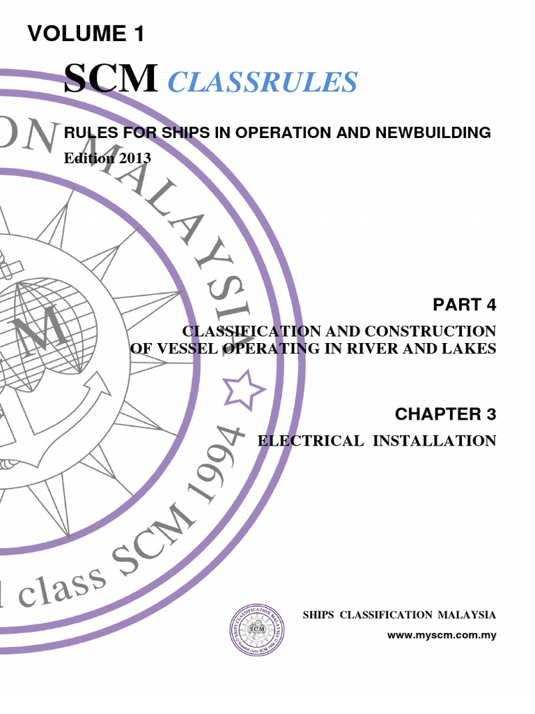 SCM RULES V1P4C3 - ELECTRICAL INSTALLATION (2013) | PDF | Insulator (Electricity) | Electrical ...
