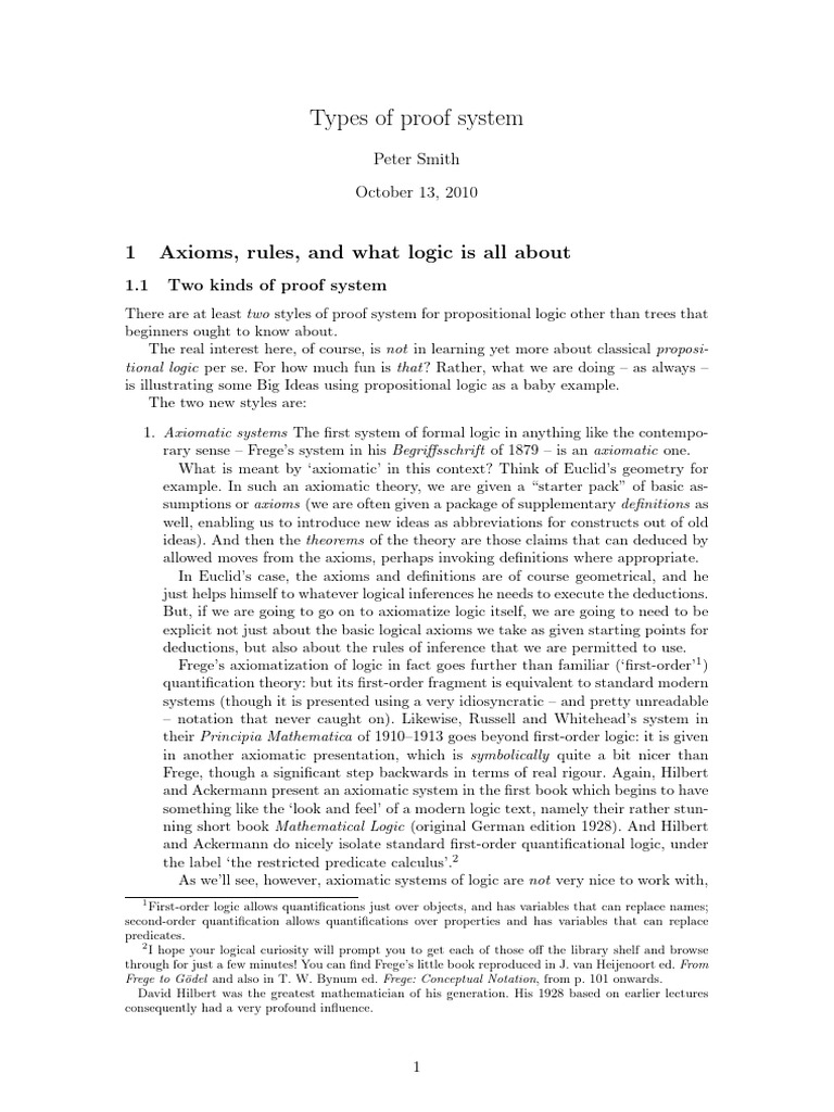 Proof Systems | PDF | Axiom | Logic