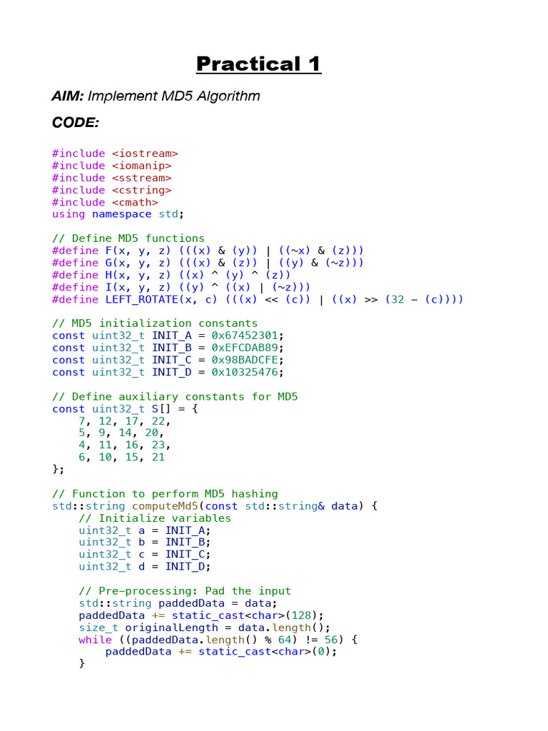 Practical 1 Information Security-Rachit Anand (2021UIN3334) | PDF | String (Computer Science ...