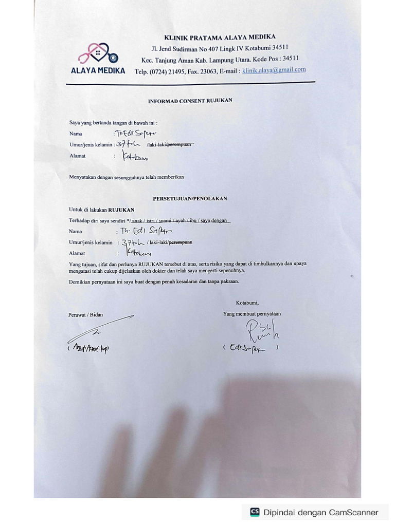 Informed Consent Rujukan | PDF