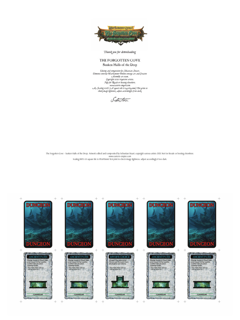 Dungeon Cards Forgotten Cove | PDF