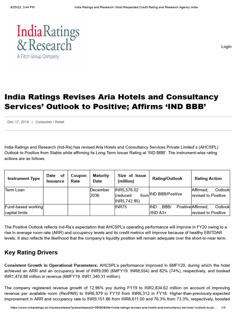 Aria CR Dec 19 | PDF | Hotel | Marriott International