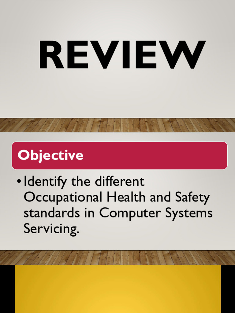OHS Guidelines for Computer Servicing | PDF | Occupational Safety And ...