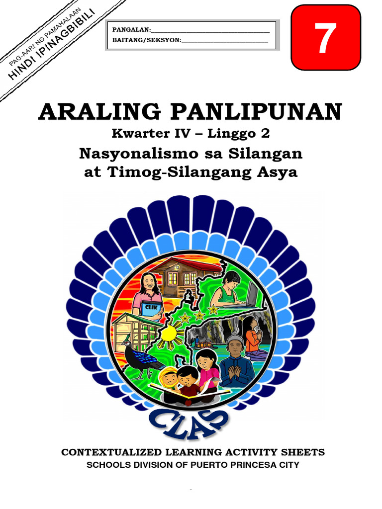 AP7 - q4 - CLAS2 - Nasyonalismo Sa Silangan at Timog Silangang Asya - v6 - Carissa Calalin | PDF