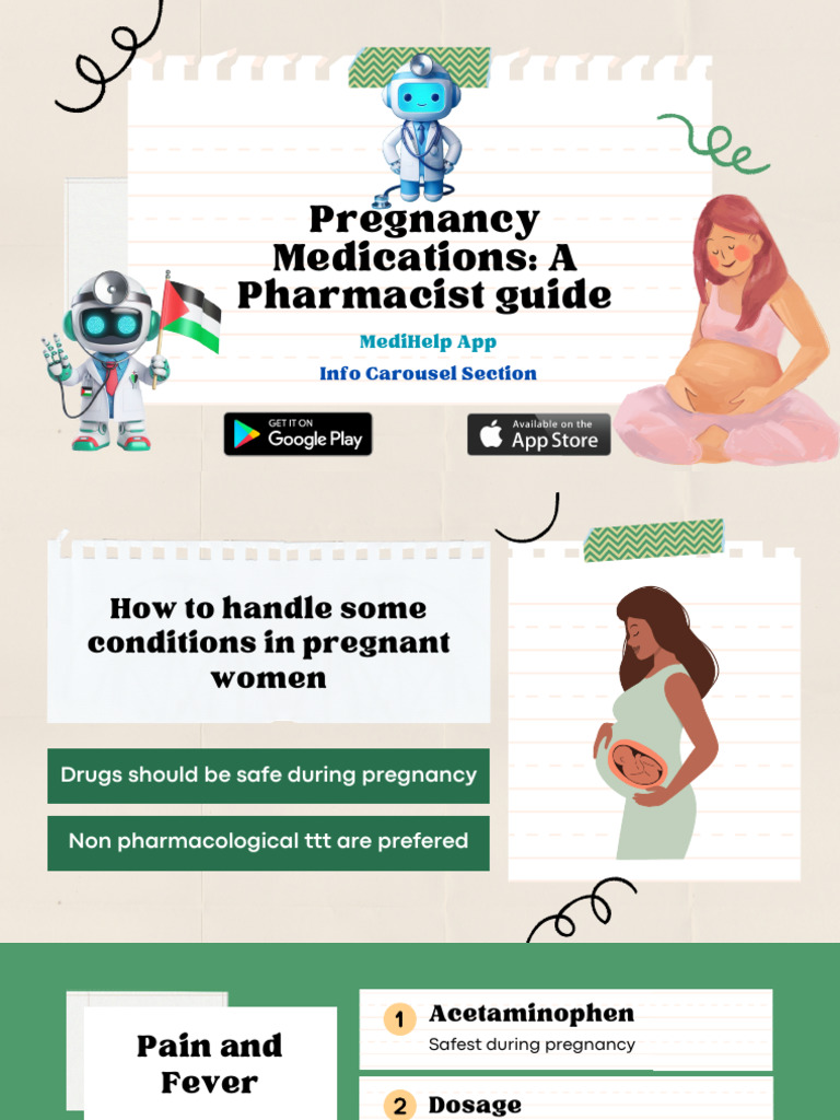Pregnancy - A Medication Guide | PDF | Dose (Biochemistry) | Chemistry