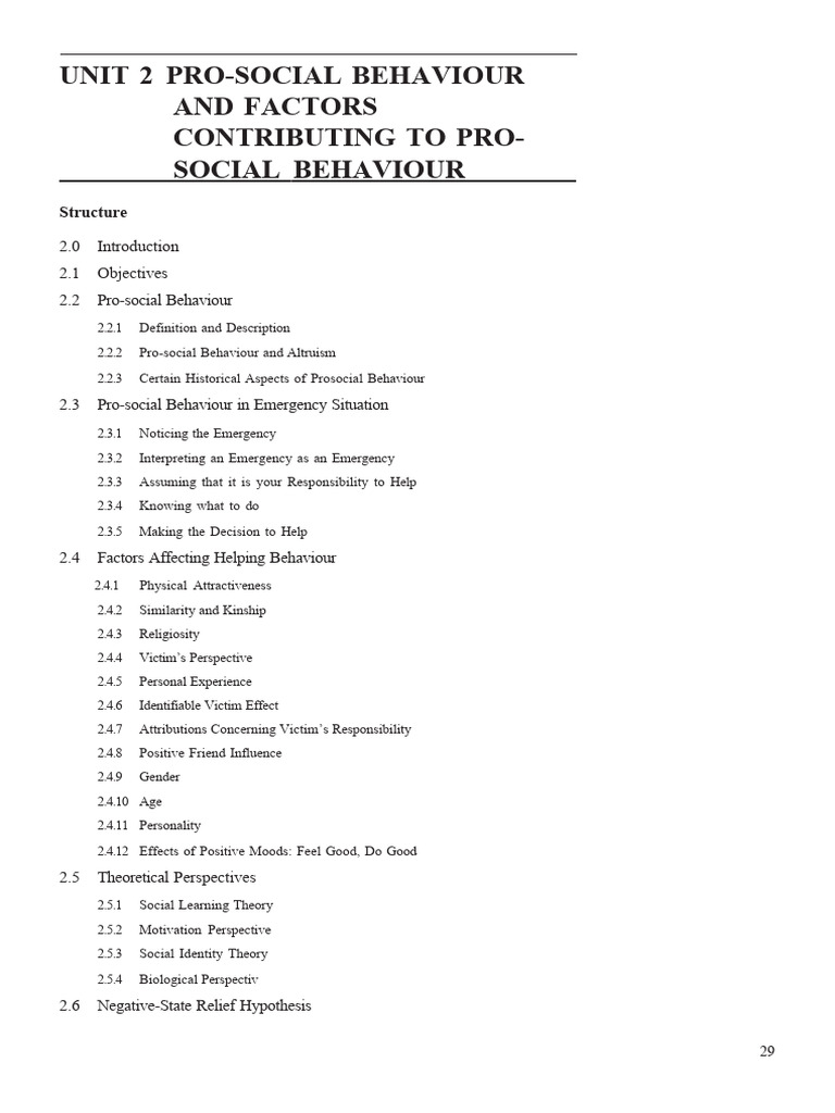Pro Social Behaviour | Download Free PDF | Empathy | Altruism