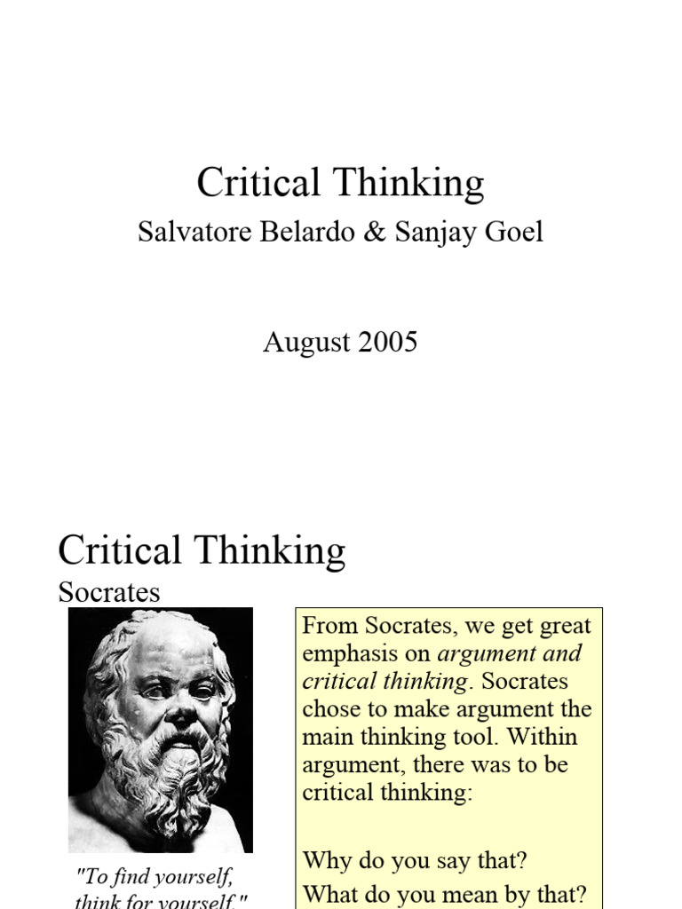 Criticalthinking | PDF | Memory | Thought