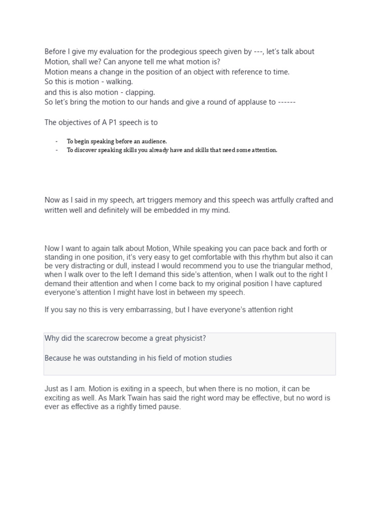 Motion Pdf Language Arts And Discipline Self Improvement