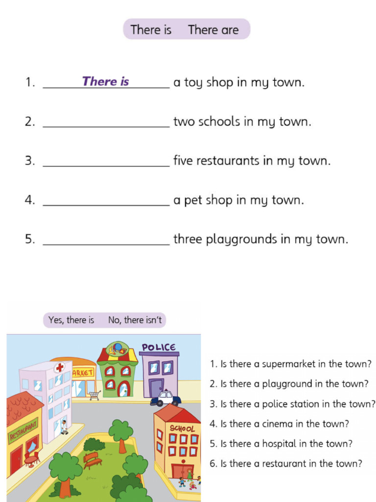 6 Exercises Places + There Is - Are + Prep of Places | PDF