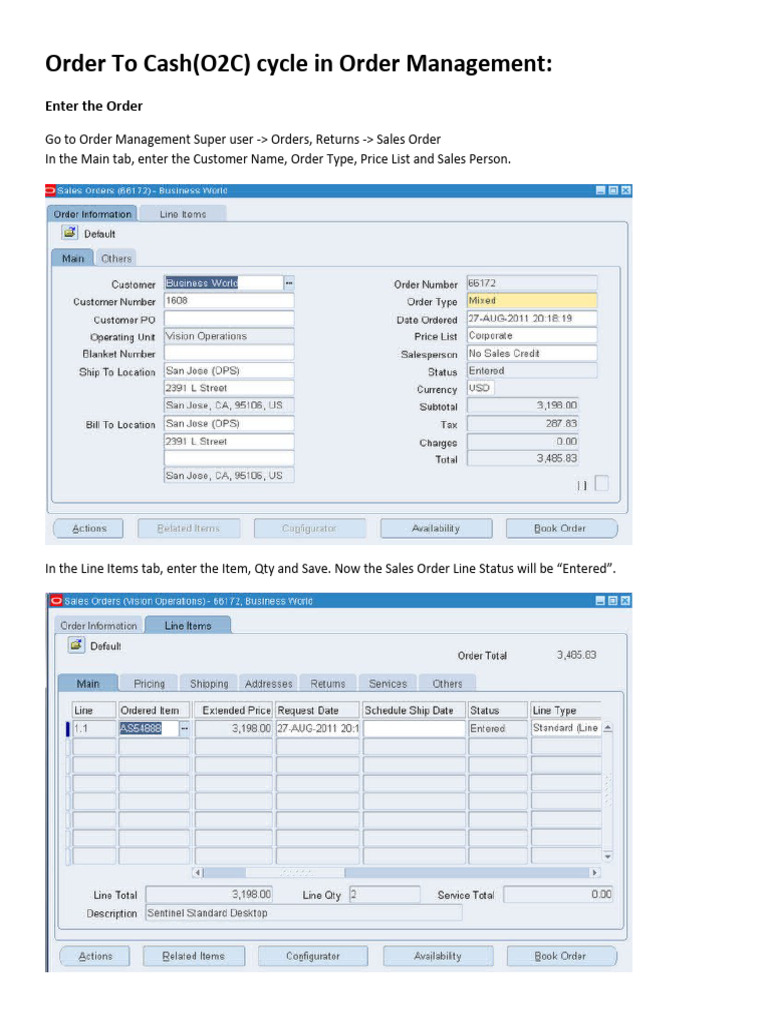 Order - To - Cash - Flow - Detail (O2C) | PDF | Invoice | Receipt
