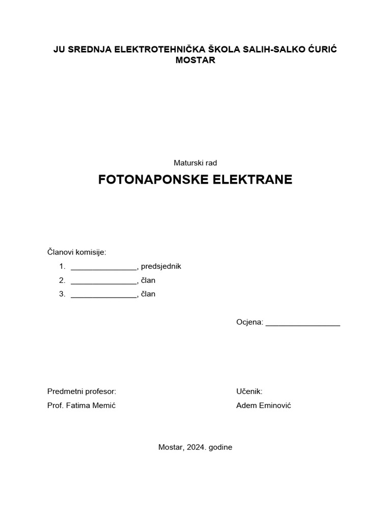 Fotonaponske Elektrane 2 | PDF