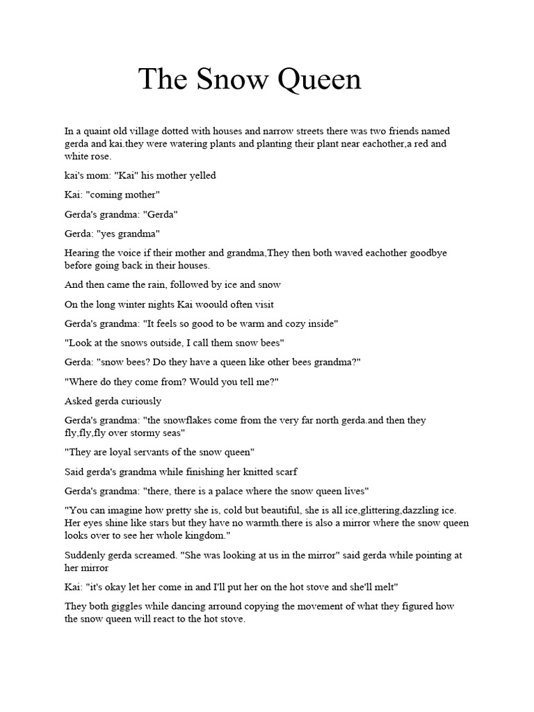 Gerda and Kai: The Snow Queen's Tale | PDF | The Snow Queen