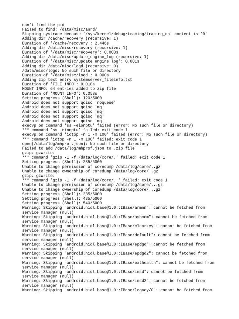 Bugreport 2020 01 19 10 30 26 Dumpstate - Log 25585 | PDF | Directory (Computing) | Software