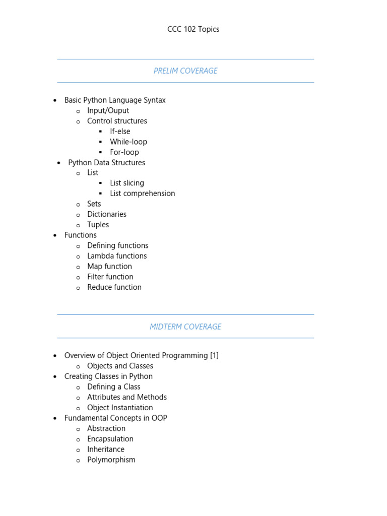 Prelim Coverage | PDF