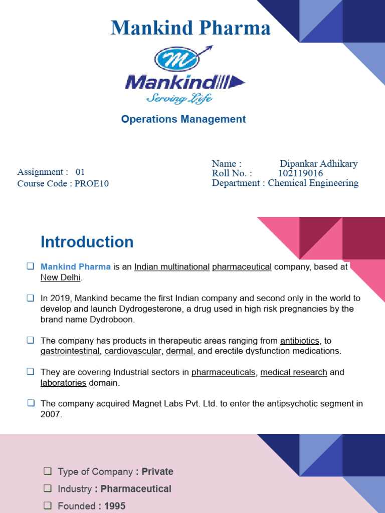 Mankind Pharma Company Overview | PDF | Business | Wellness