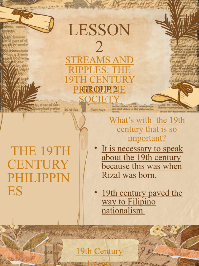 Lesson 2 Streams and Ripples The 19th Century Philippine Society | PDF ...
