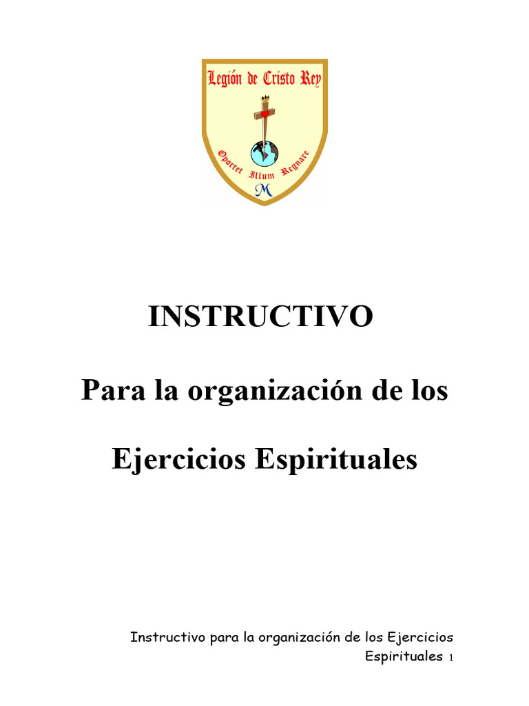 Instructivo Para La Organización de Los Ejercicios Espirituales | PDF | eucaristía | Incienso