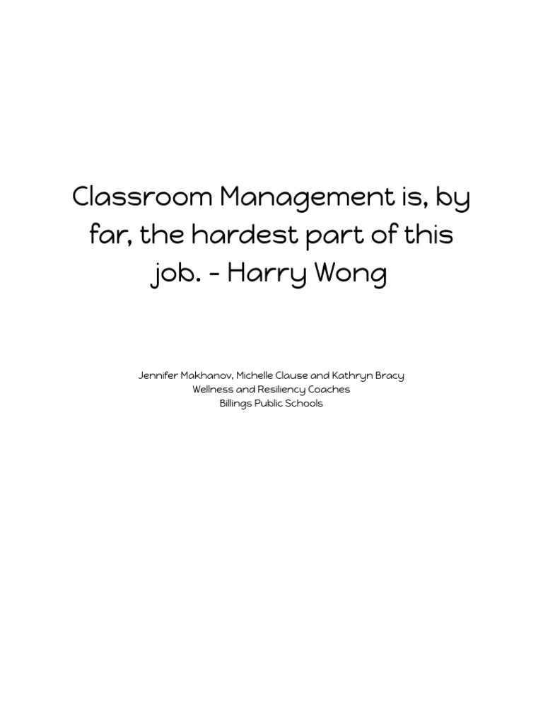 Classroom Management Handbook | PDF | Classroom Management | Reinforcement