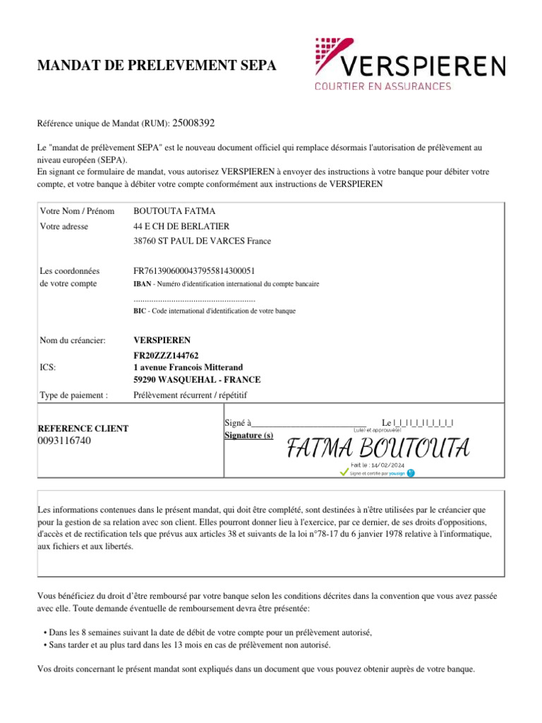 Mandat SEPA: Instructions et Droits | PDF | Finance et gestion monétaire