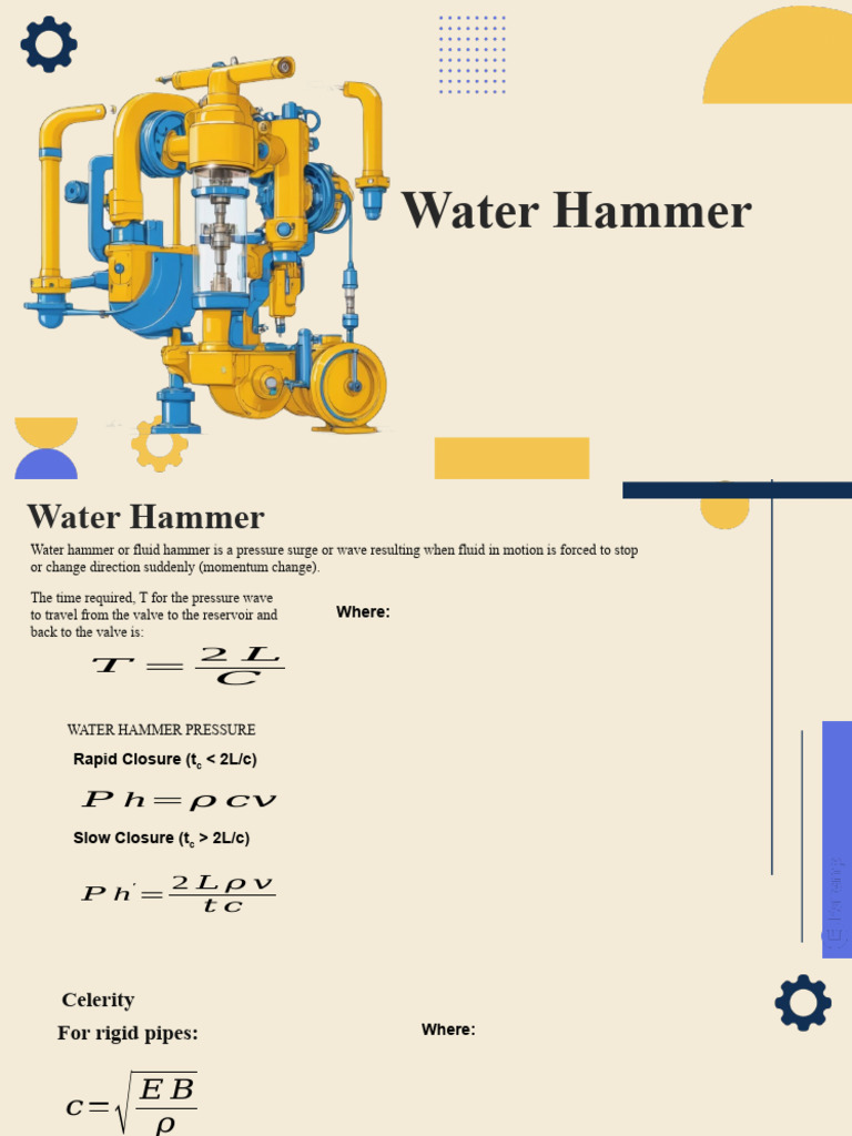 Water Hammer | PDF | Gases | Dynamics (Mechanics)