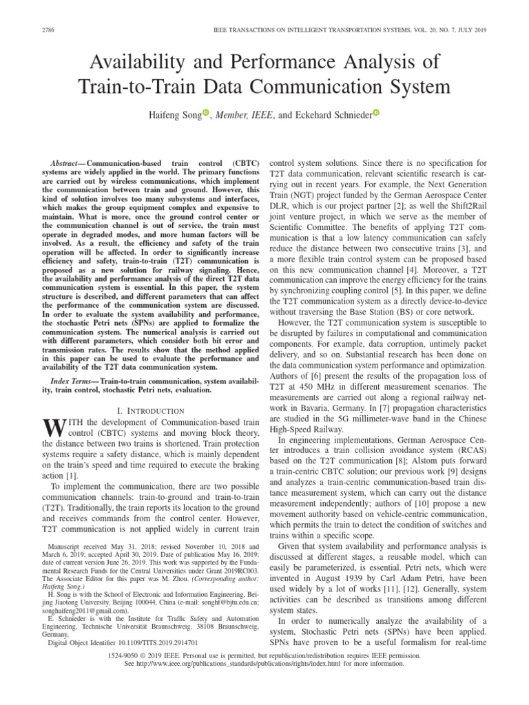 4-Availability and Performance Analysis of T2T Communication System | PDF | Telecommunications